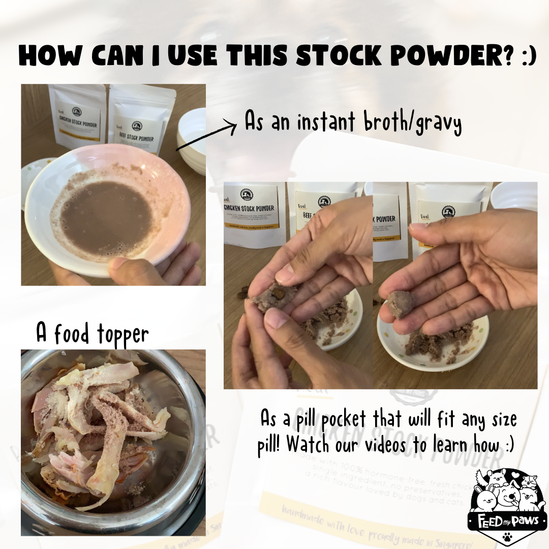 Freeze-dried Stock Powder (cooked and ready to serve) – Feed My Paws